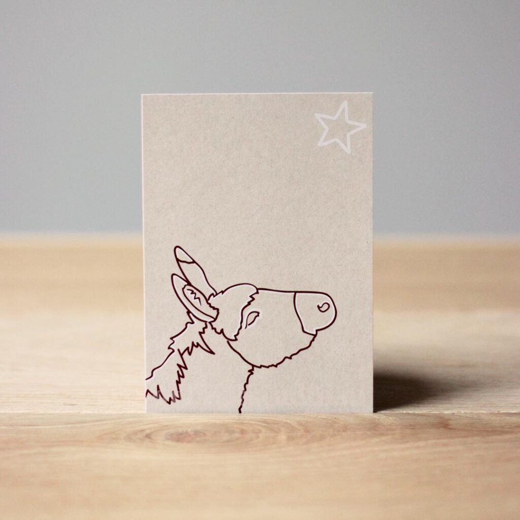 Kerstkaart Ezel - Divine Donkey - Oh Bear Studio
